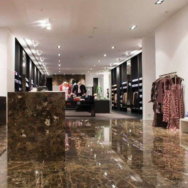 Carrelage sol et mur Marbre Maron Emperador Poli, 60 x 30 x 2 cm ...